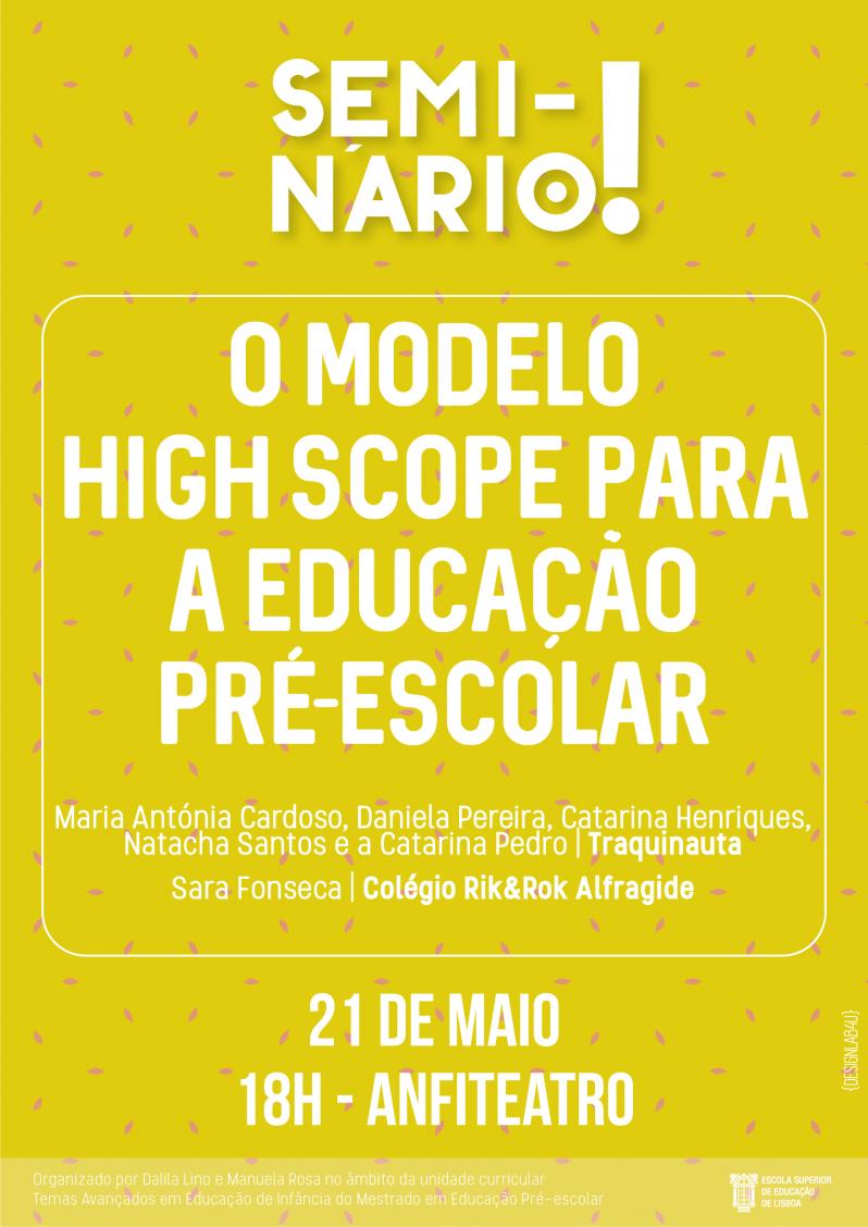 Seminário | O modelo High Scope para a educação pré-escolar ...